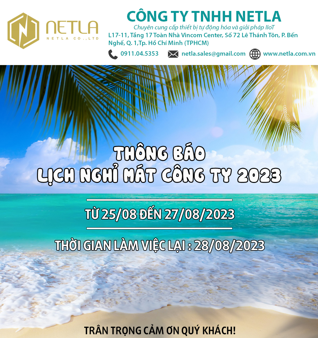 THÔNG BÁO LỊCH NGHỈ MÁT CÔNG TY HÈ 2023 - CÔNG TY TNHH NETLA