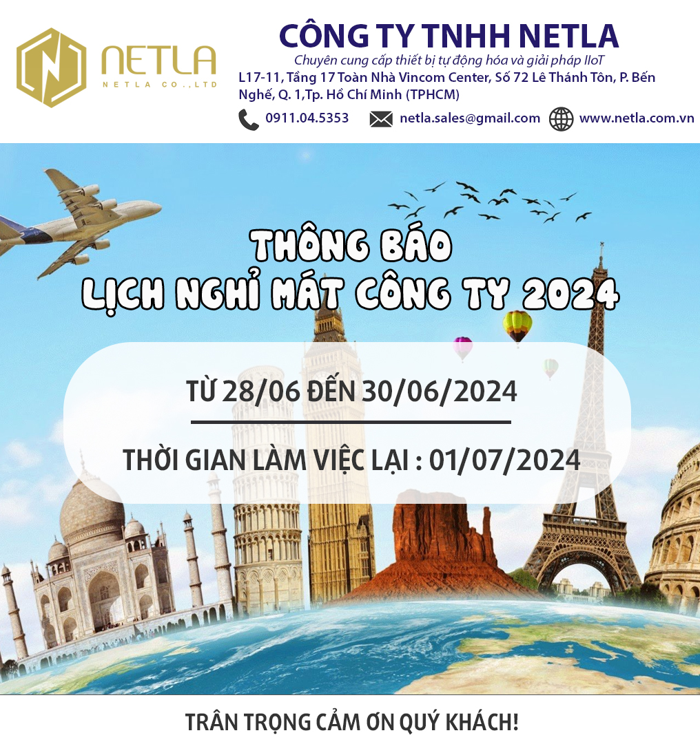 THÔNG BÁO LỊCH NGHỈ MÁT CÔNG TY 2024 - CÔNG TY TNHH NETLA